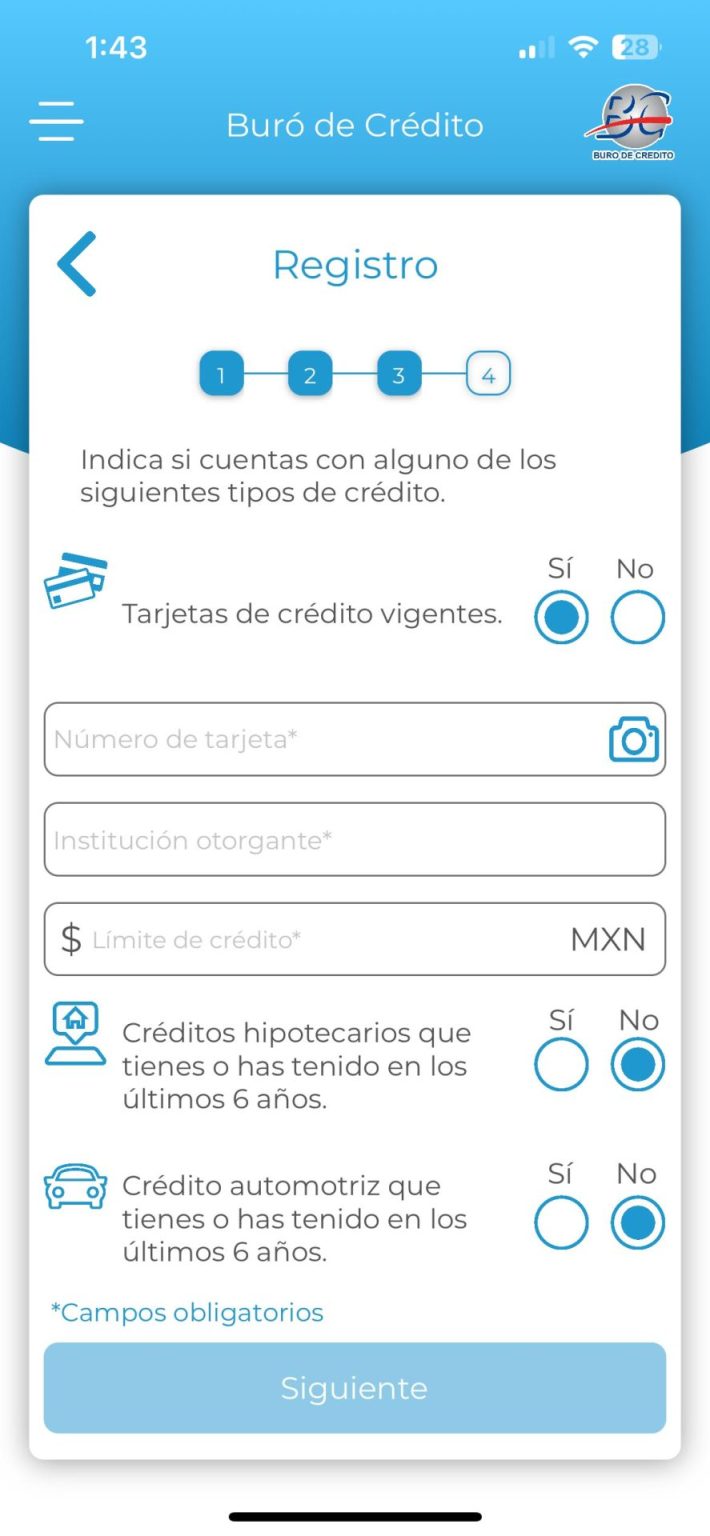 Consultar el Reporte de Crédito Especial en la App Buró de Crédito