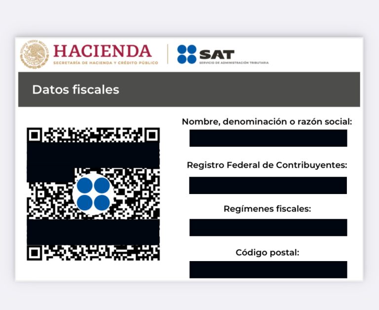 Cédula de Datos Fiscales para facturación - Nuevo formato